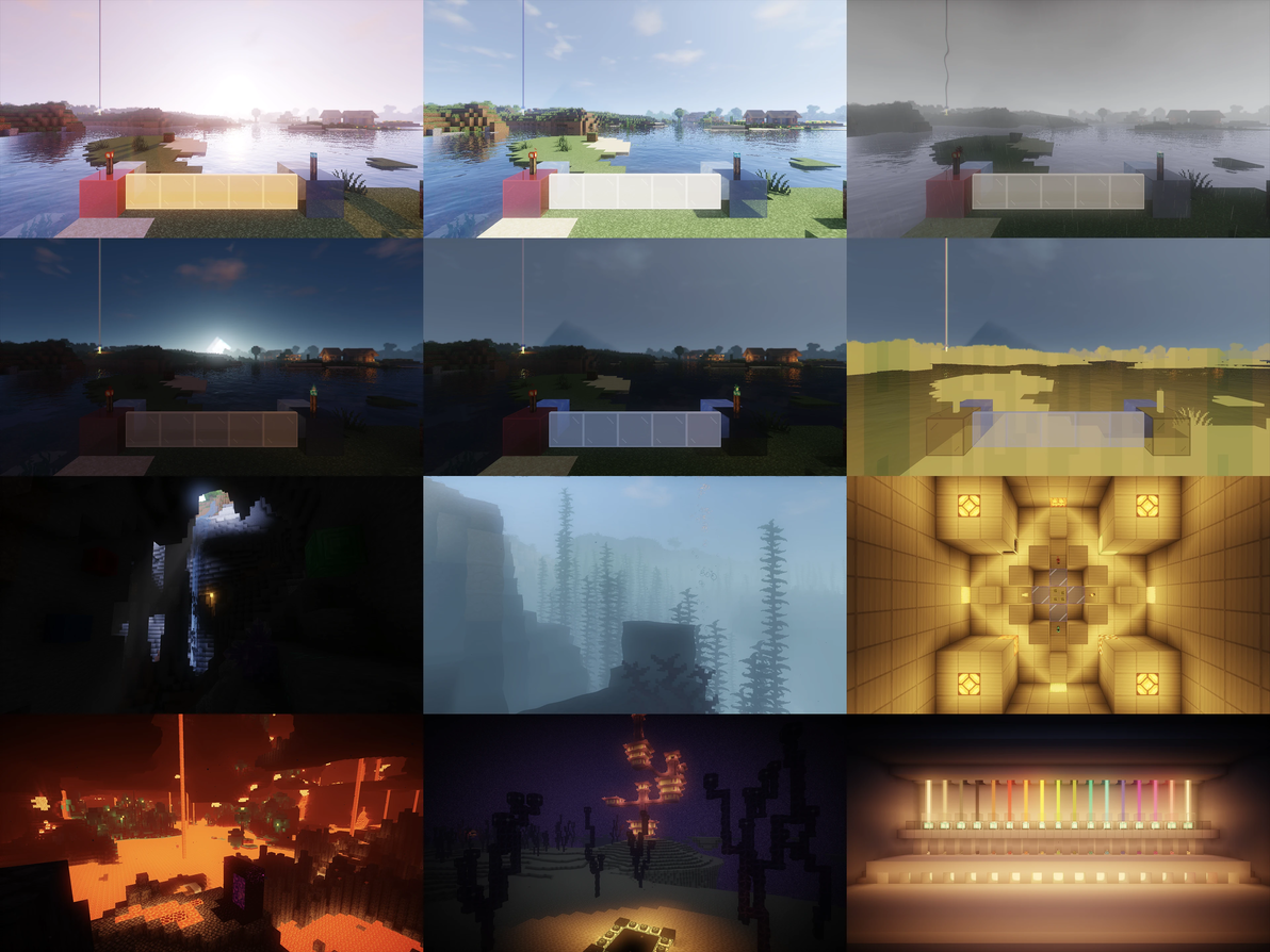 Iris加载器下《我的世界》80款光影的效果测试图 - 哔哩哔哩