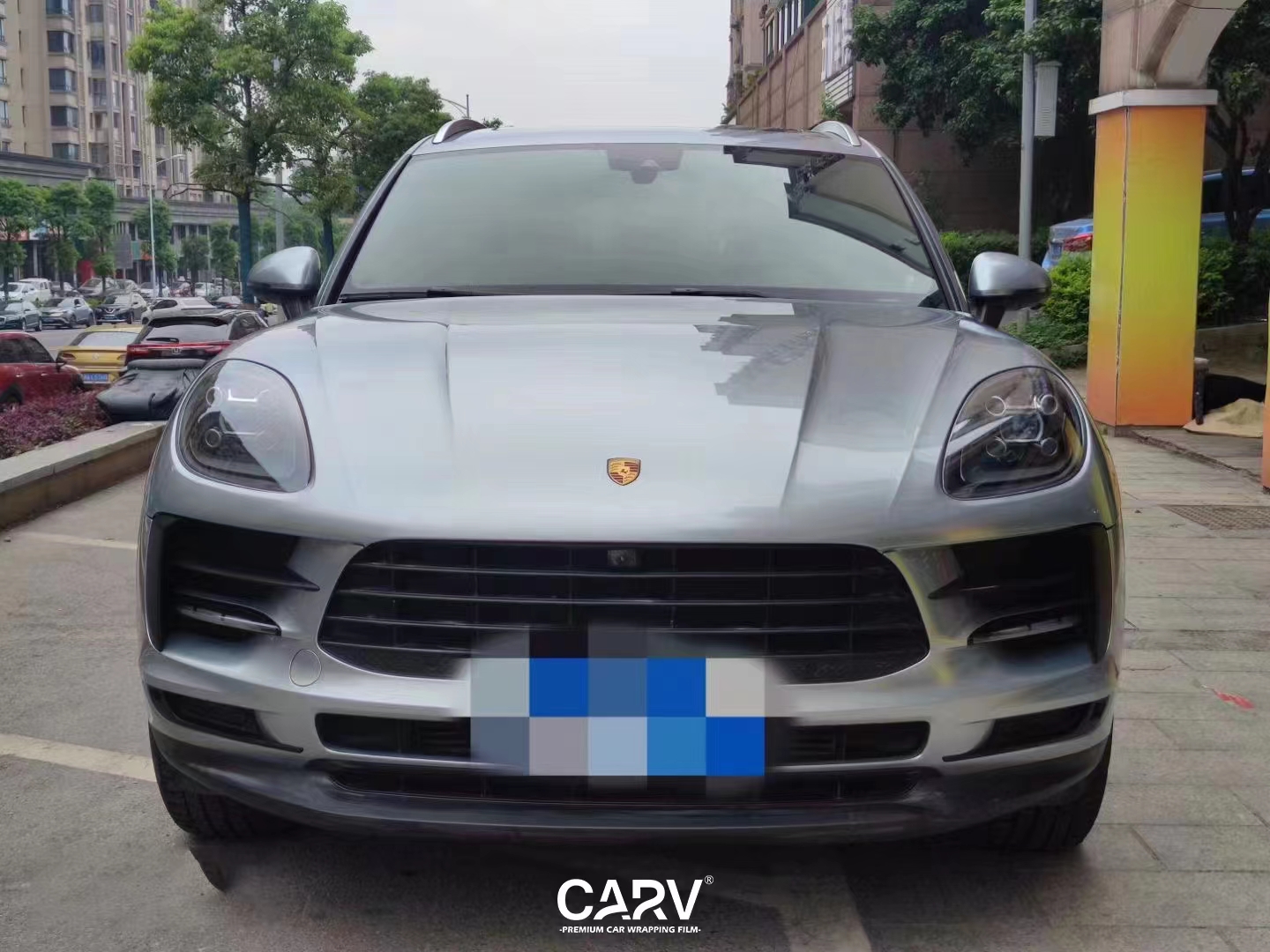 保时捷Macan卡孚改色膜白金石金属漆，温柔驶入冬日 - 哔哩哔哩