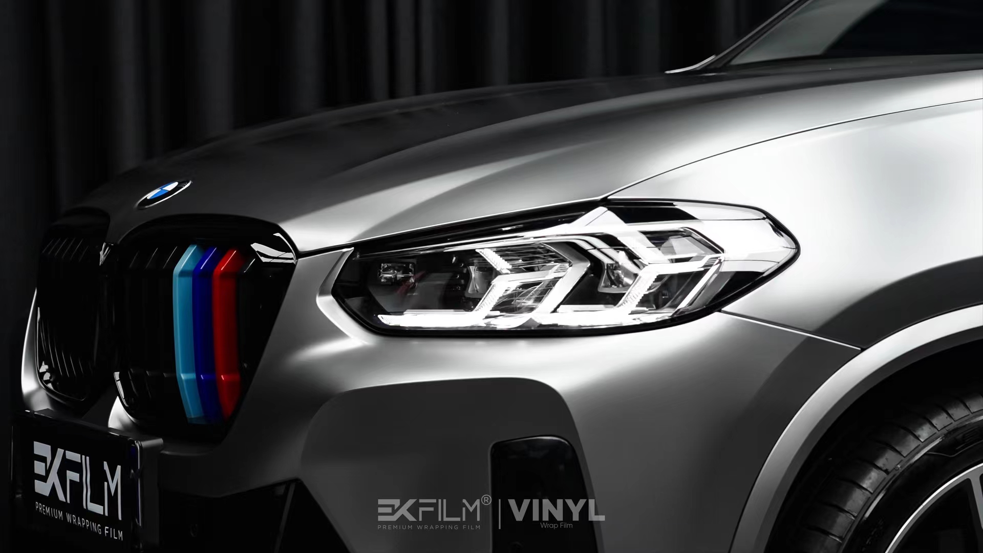 宝马X3-EKFILM改色膜磨砂暗银，将运动的时尚美学展露无遗 - 哔哩哔哩