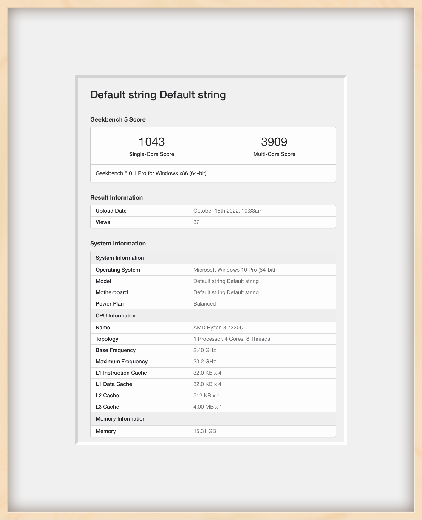 AMD R3 7320U 入门级处理器跑分曝光：4 核 8 线程，10 代 i5U 水平 - 哔哩哔哩