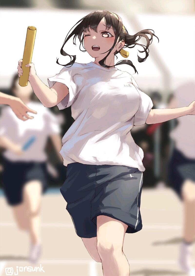 [画师作品欣赏]插画师：jonsunk运动会上的少女 - 哔哩哔哩