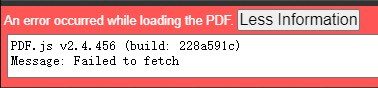（解决）PDF.js提示：载入PDF时发生错误 ，信息：Failed to fetch - 哔哩哔哩