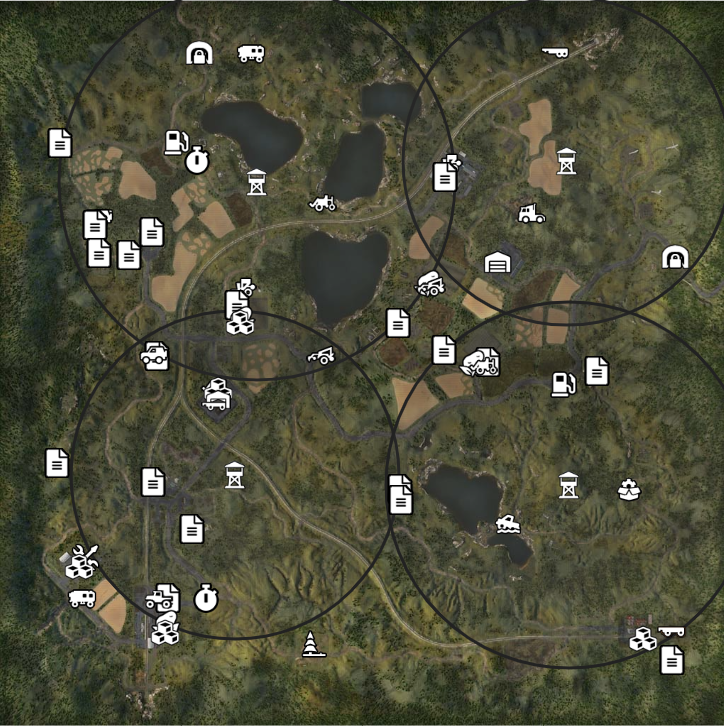 雪地奔驰Snowrunner第八季度(林地)地图及升级件位置 - 哔哩哔哩