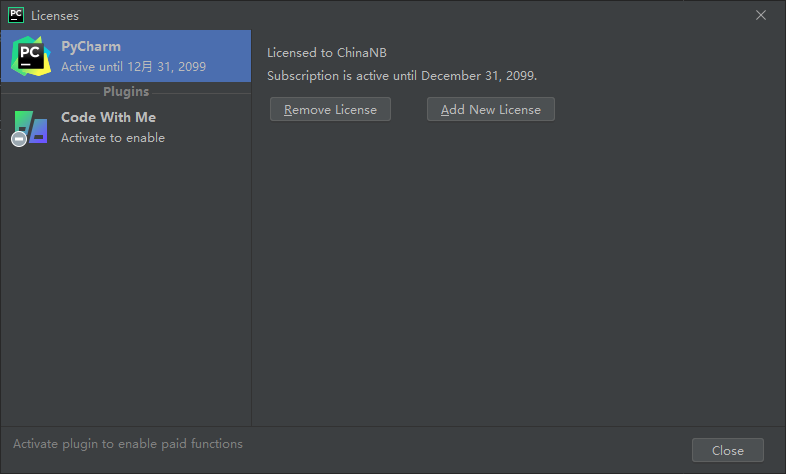 全网唯一，pycharm激活码2022最新！ mac pycharm2022.2 快速激活到2099年！ - 哔哩哔哩