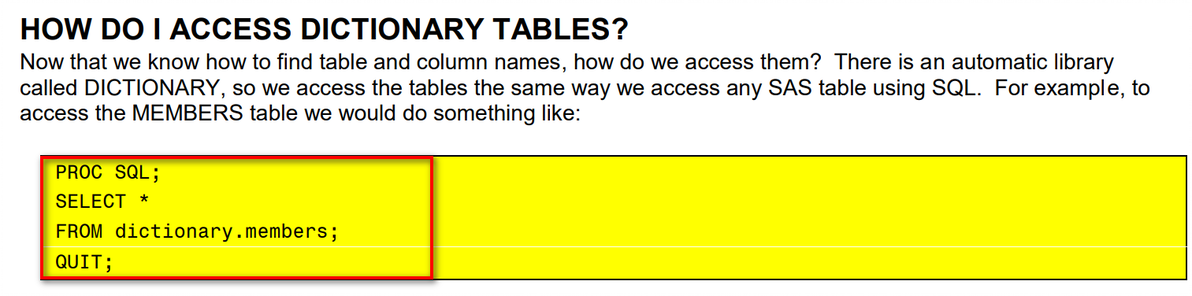 SAS Dictionary Tables - 哔哩哔哩