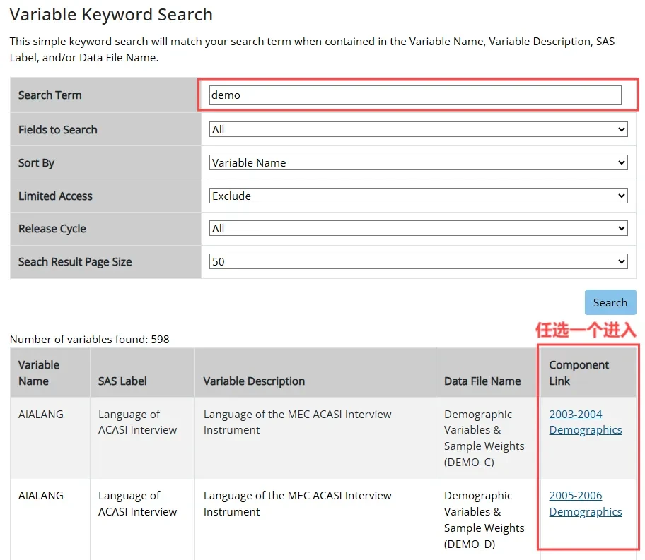 30秒快速搞定！NHANES常见协变量的检索与整合！详细教程~ - 哔哩哔哩