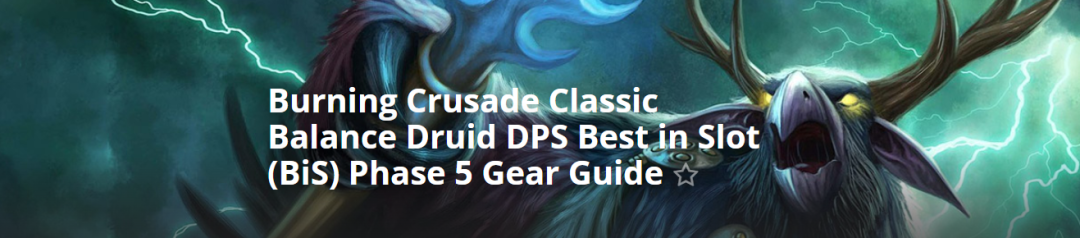 魔兽世界TBC，P5最终阶段，平衡德（鸟德）BIS装备，宝石、附魔推荐 - 哔哩哔哩