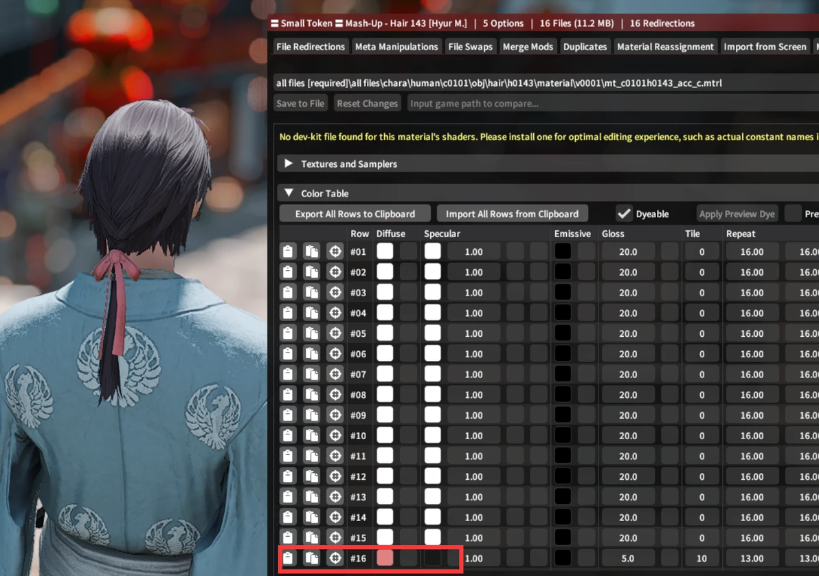 【ff14mod】如何在penumbra中自由更改mod装备颜色 - 哔哩哔哩