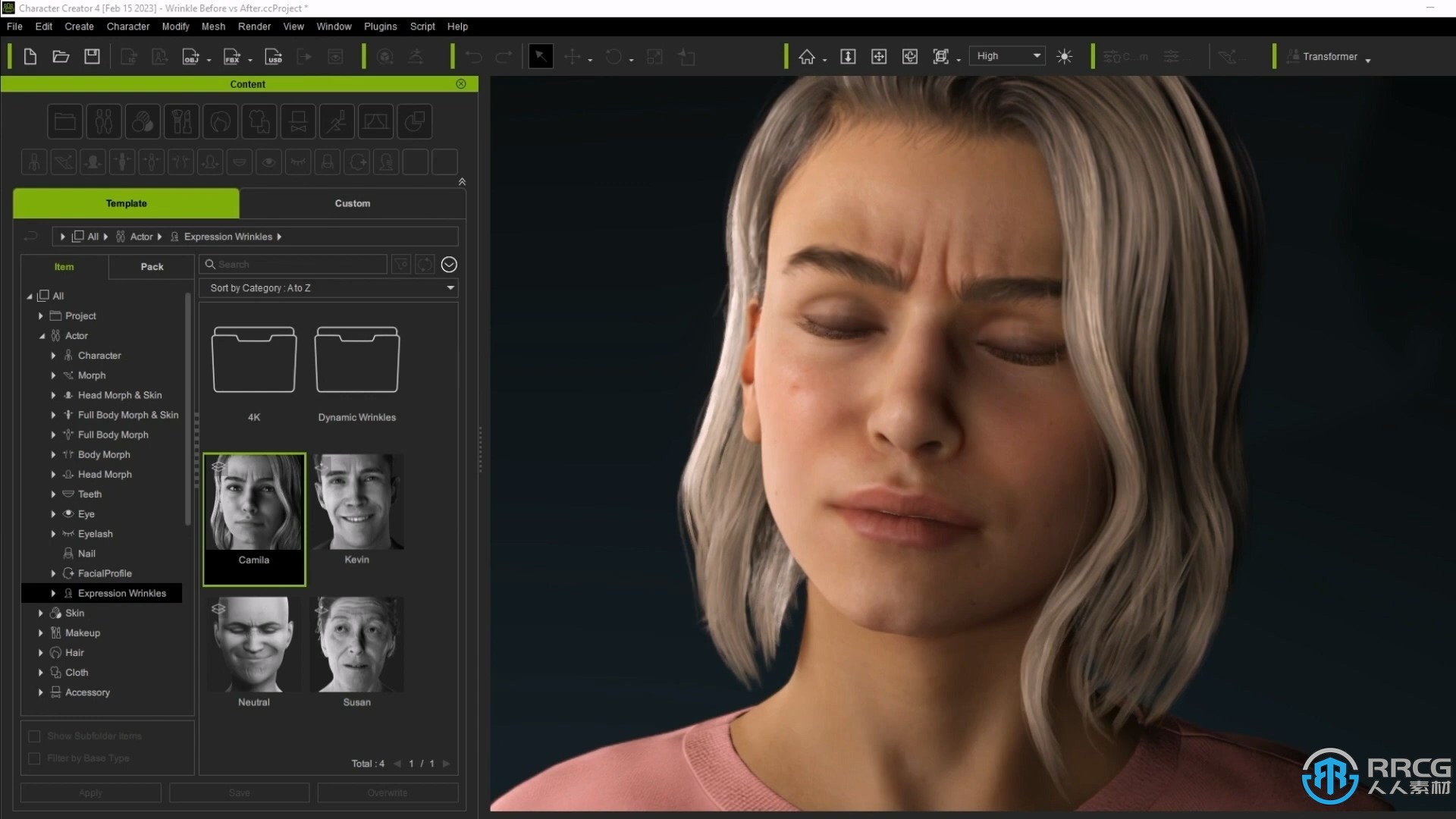 Reallusion发布了Character Creator 4.2版 新增动态皱纹系统 - 哔哩哔哩