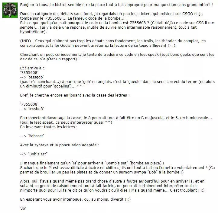 十多年过去了，为啥CS的炸弹密码还是7355608？ - 哔哩哔哩