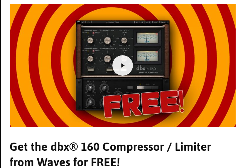 限免预约Waves dbx 160压缩/限制器 - 哔哩哔哩