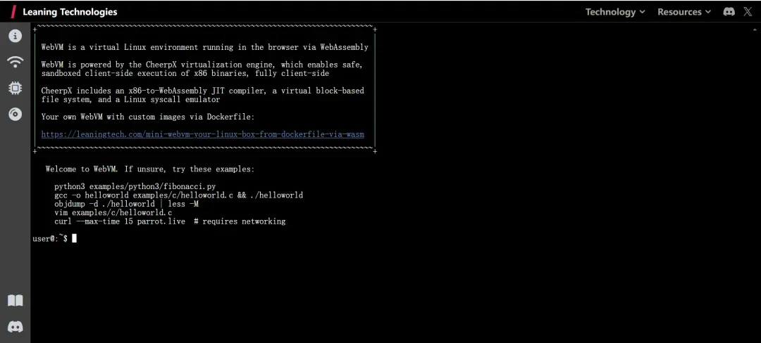 WebVM - 在浏览器中直接运行 Linux 虚拟机！ - 哔哩哔哩