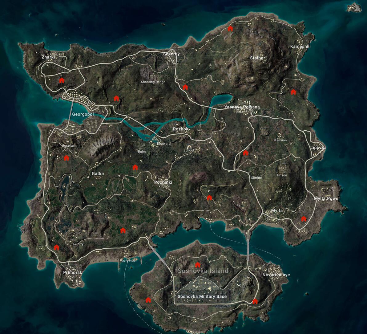 PUBG绝地求生艾伦格密室位置 - 哔哩哔哩