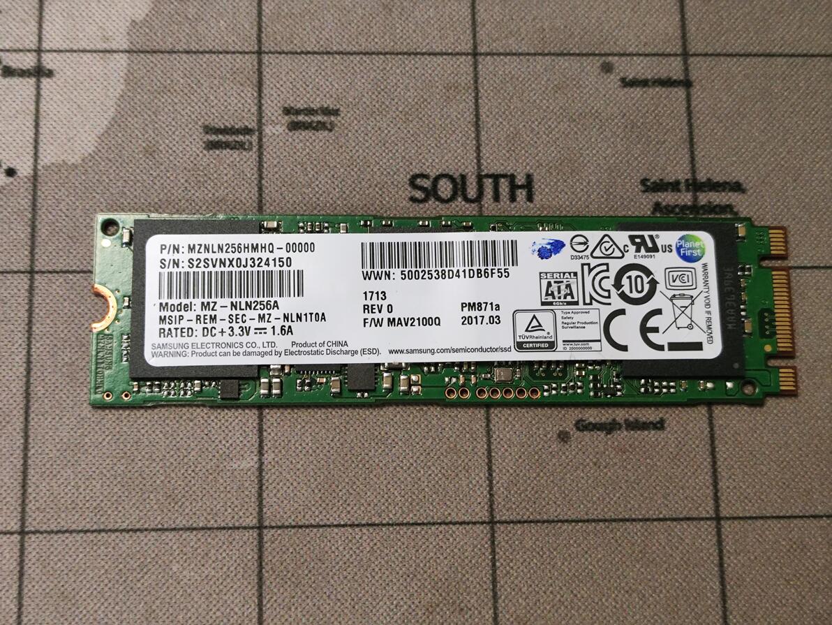 三星（SAMSUNG）PM871a 256GB m.2 SATA（NGFF）固态硬盘测试 - 哔哩哔哩