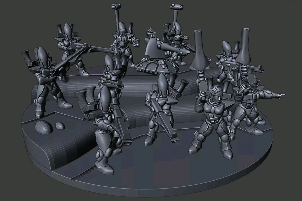 10mm 1/144 战锤40k 灵族 LORD_CHRONOS - 哔哩哔哩