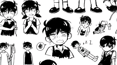 omori的一些官方设定稿图 - 哔哩哔哩