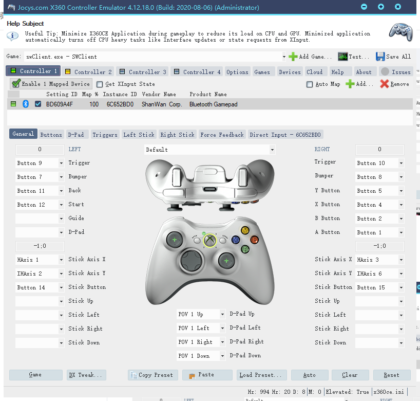 [2020/8/16]利用新版x360ce在PC上使用杂牌手柄 - 哔哩哔哩
