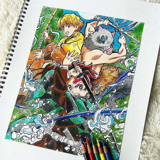 【画画素材资源库】鬼灭之刃动漫人物插画素材 - 哔哩哔哩