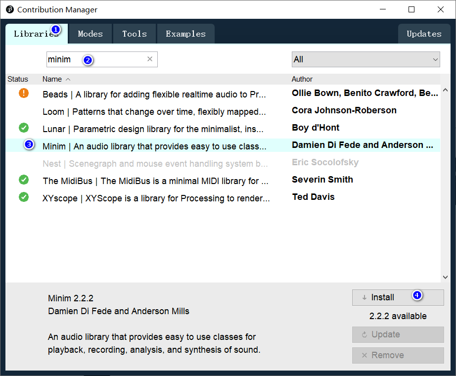 Processing库文件安装方式（以minim库为例） - 哔哩哔哩