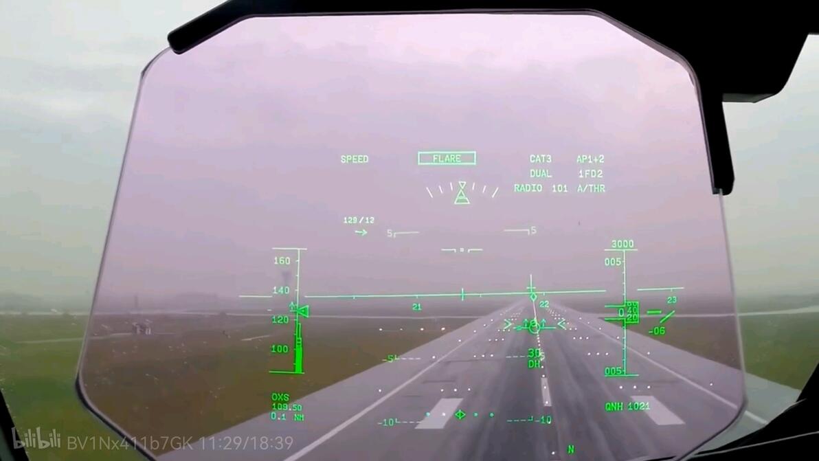 秘传技—利用HUD更好地理解A320拉平技巧 - 哔哩哔哩