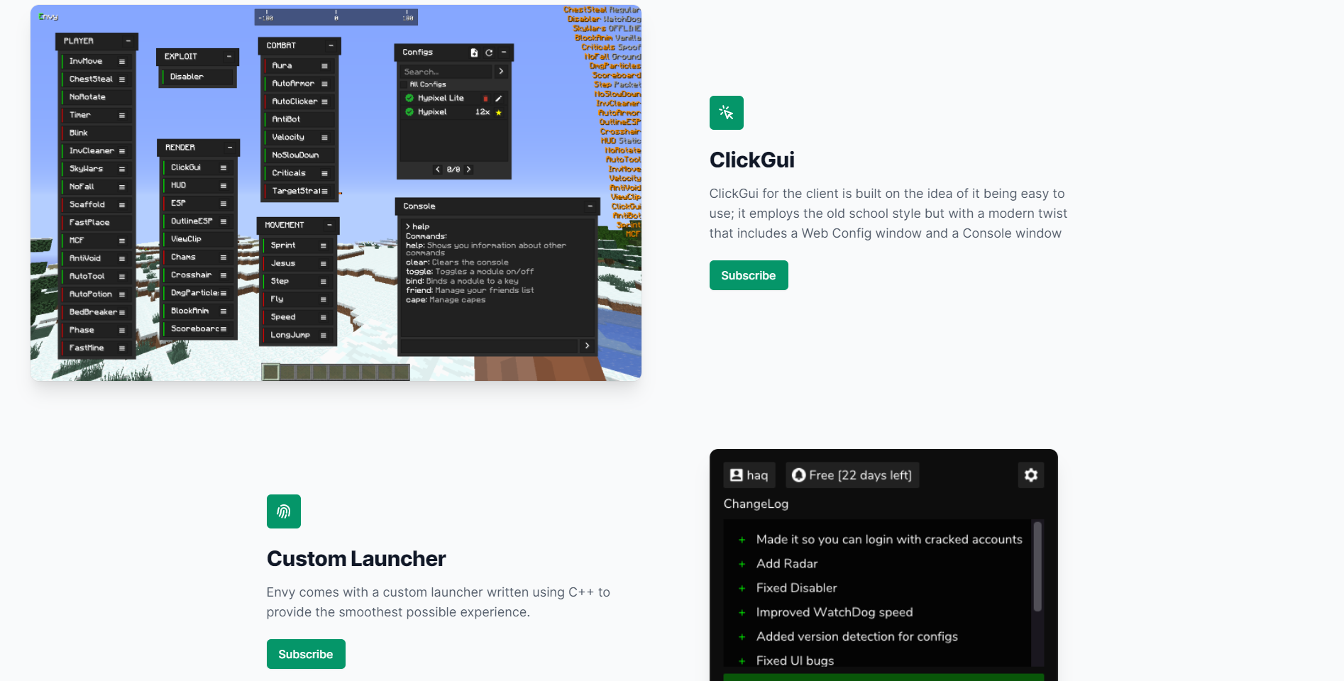 Minecraft Hack Client 各大厂总结 - 哔哩哔哩