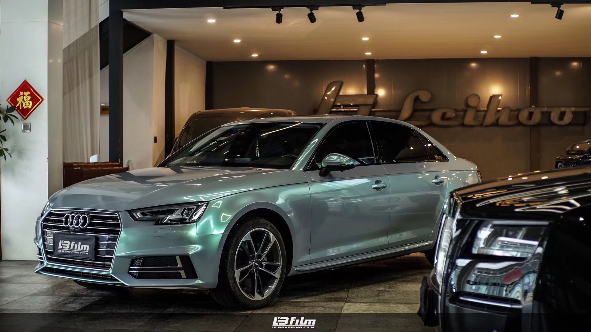 奥迪a4l-LB改色膜钻石松石灰,青中带灰,灰中泛绿 - 哔哩哔哩