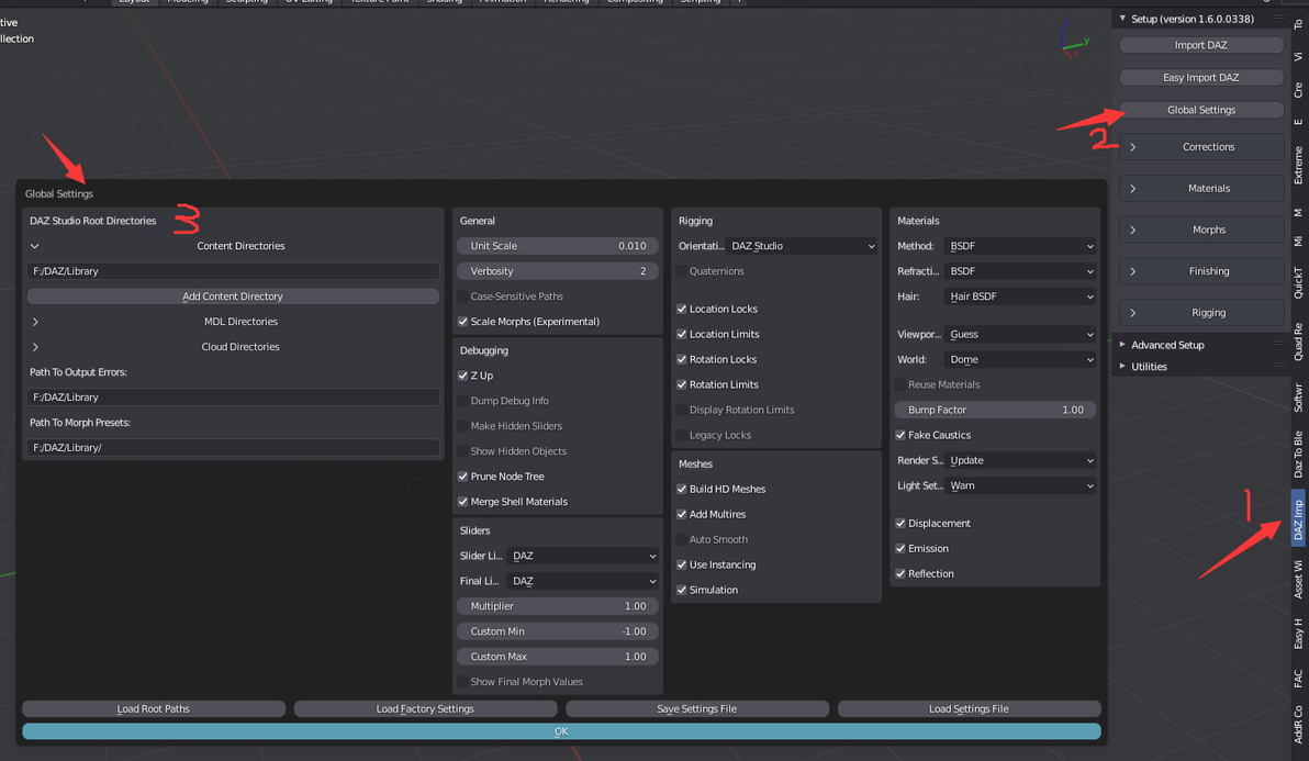 DAZ to Blender导出插件Daz Importer Version 1.5使用流程 - 哔哩哔哩