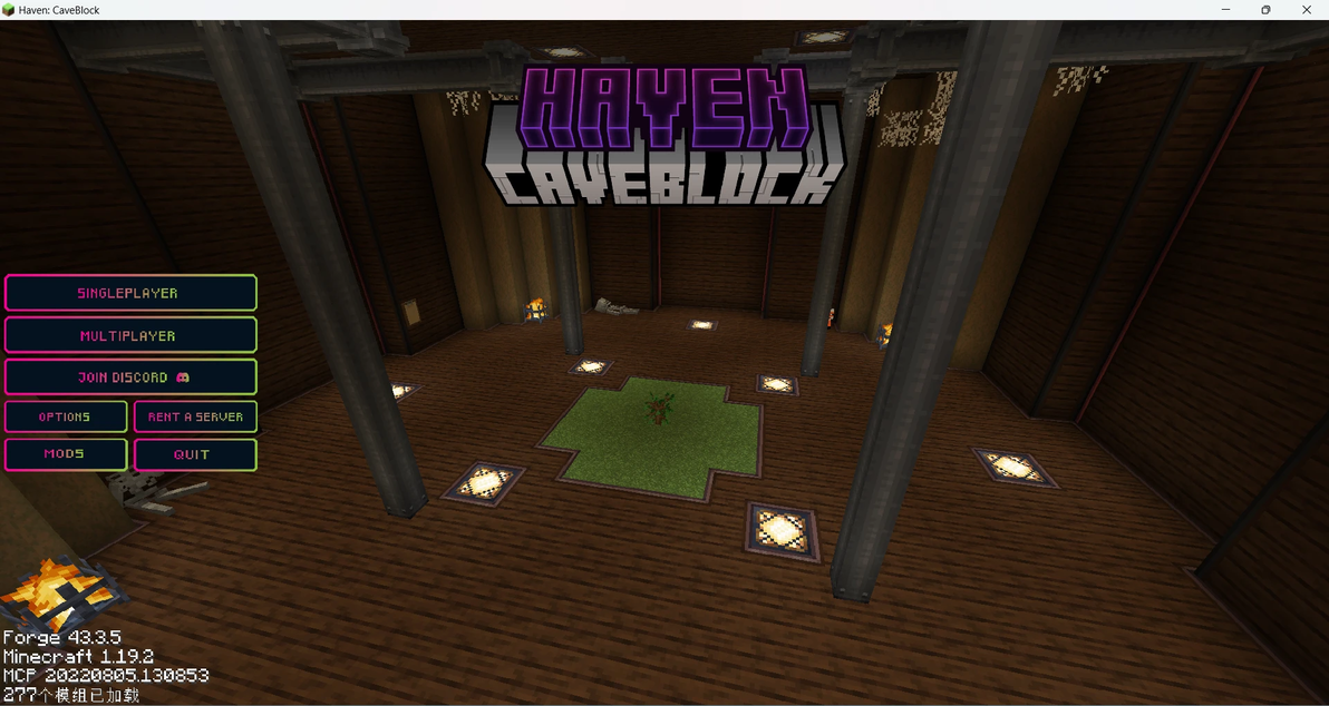 我的世界【Haven：CaveBlock - 保持更新】1.19.2汉化补丁-汉化-附下载地址~~ - 哔哩哔哩