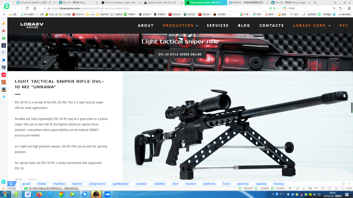 逃离塔科夫武器科普第十一期：LOBAEV ARMS DVL-10/10 M2 轻型狙击枪 - 哔哩哔哩