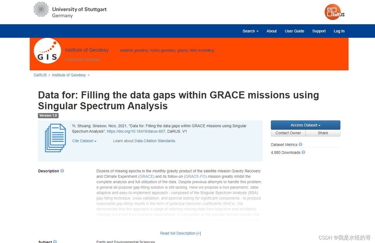 利用奇异谱分析方法SSA插值GRACE数据的空缺数据 - 哔哩哔哩