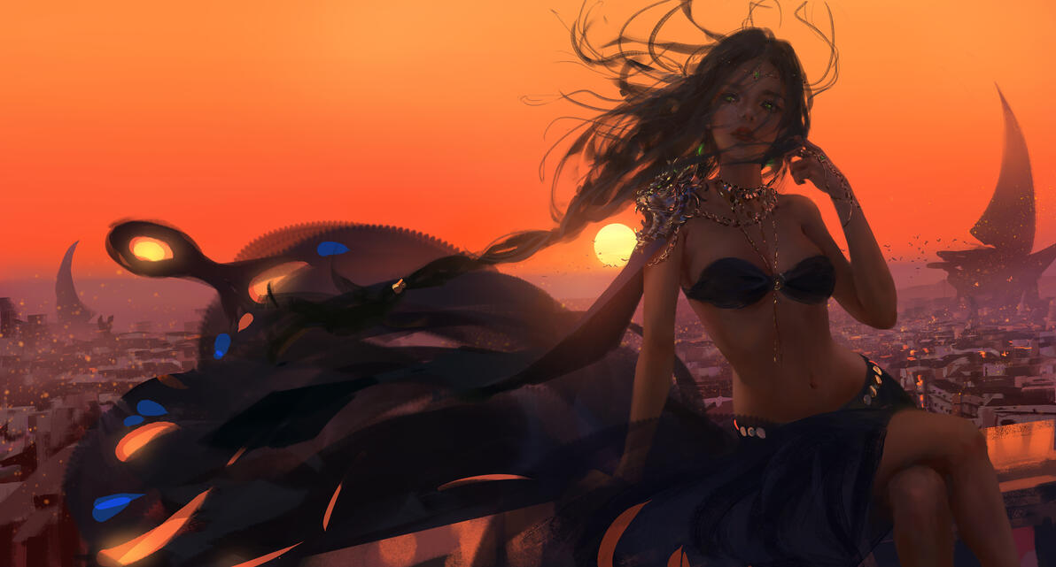 【超清4K壁纸】国内超人气画师wlop作品赏析《鬼刀》 - 哔哩哔哩