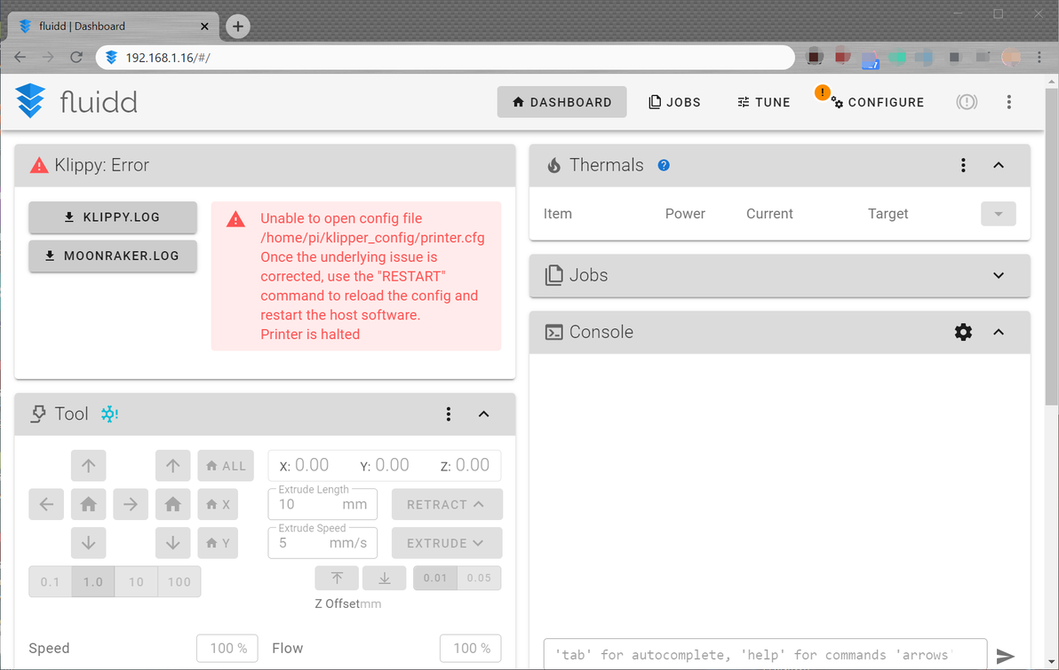 3d打印机安装Fluidd - 哔哩哔哩