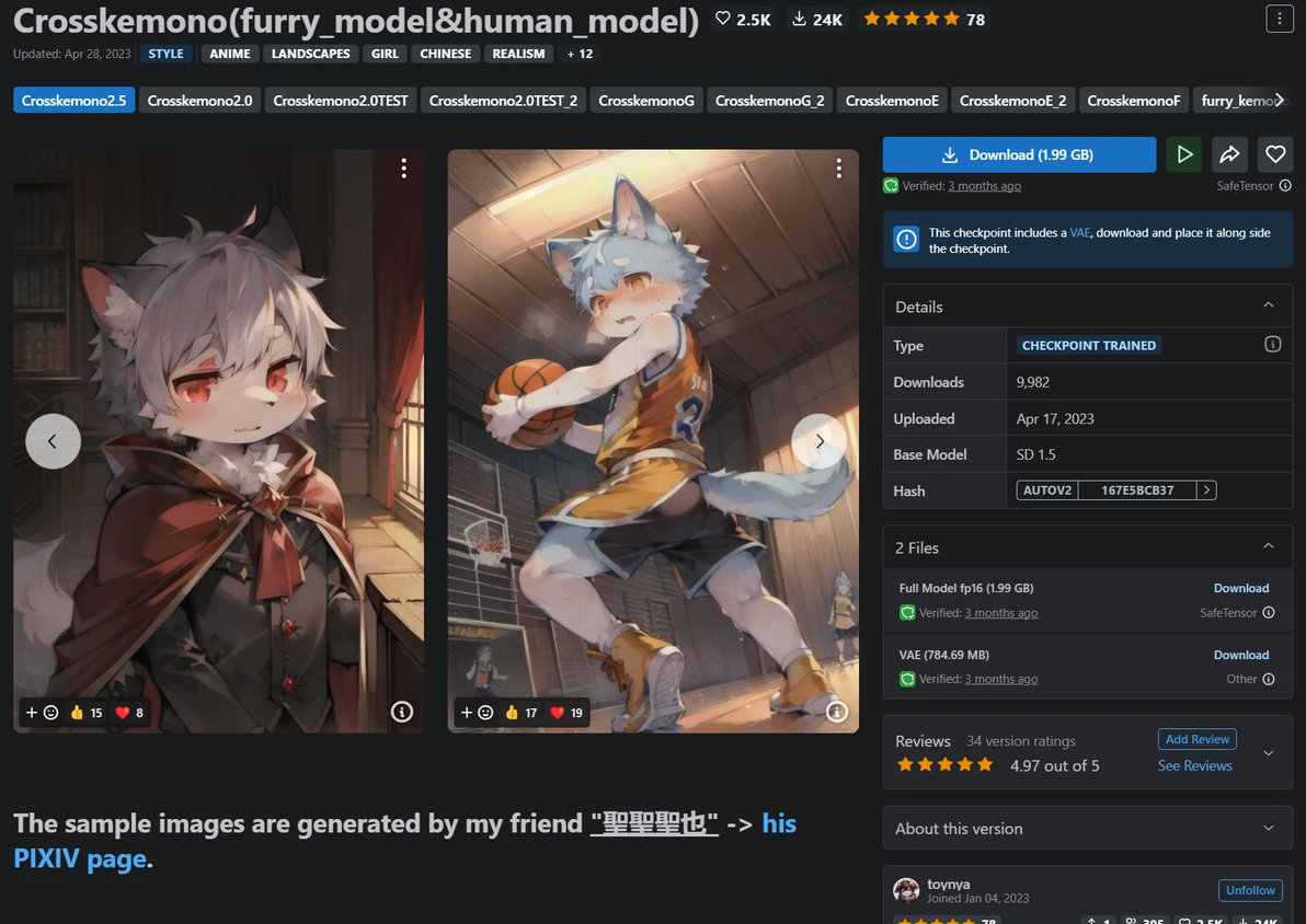 【C站·Civital】有关Furry模型&LoRA的整理 - 哔哩哔哩