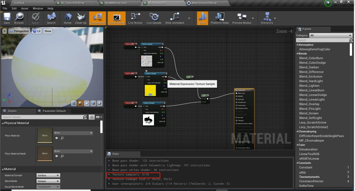 【UE4材质】纹理数组Texture2DArray说明 - 哔哩哔哩