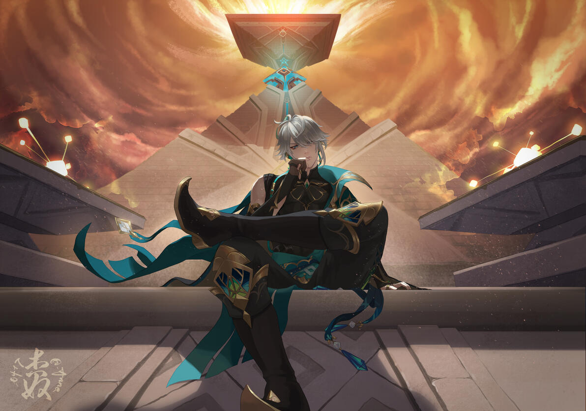 [原神壁纸] 2k壁纸—「艾尔海森：思而后行」 - 哔哩哔哩