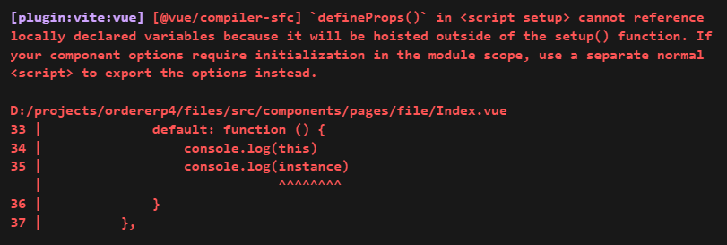 Vue 3: `defineProps` are referencing locally declared variables - 哔哩哔哩