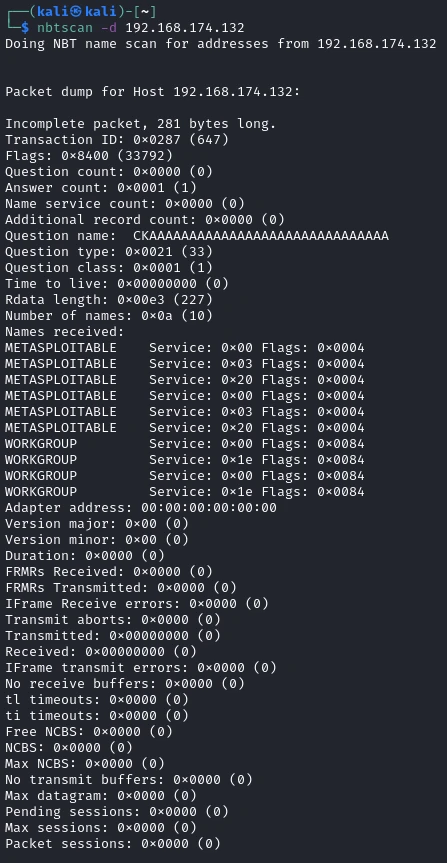 nbtscan：获取 NetBIOS 名称信息的网络扫描神器！全参数详细教程！Kali Linux教程！ - 哔哩哔哩