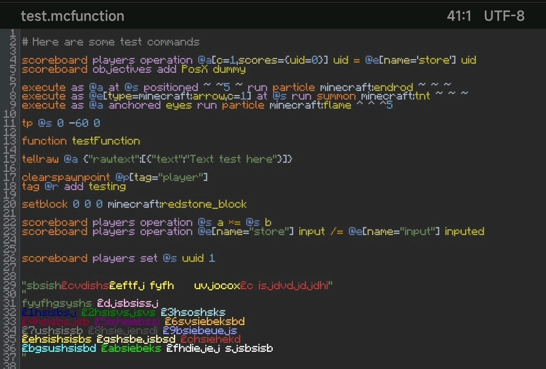 [MCBE] MT管理器.mcfunction文件语法高亮 - 哔哩哔哩