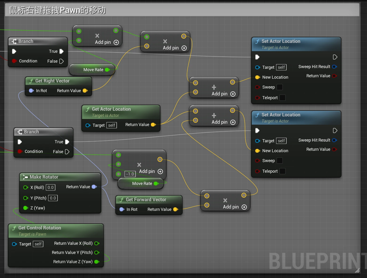 蓝图：UE5.0的Pawn的功能实现 - 哔哩哔哩