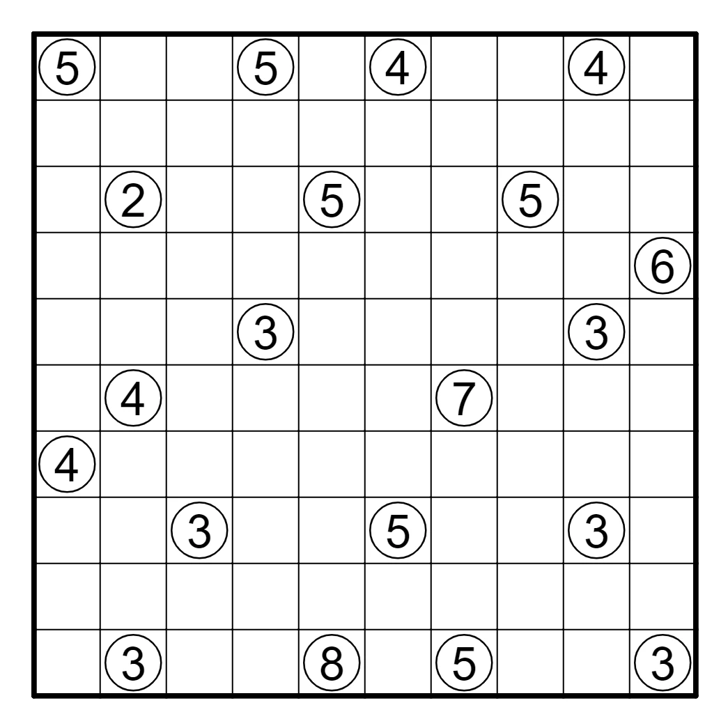 谜题规则介绍#24 涂黑类——田鼠挖洞(kurodoko) - 哔哩哔哩