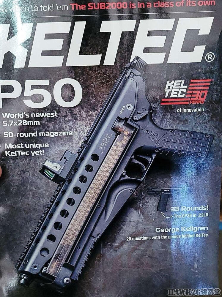 KelTec P50手枪揭开神秘面纱 采用P90弹匣供弹 特殊口径热度十足 - 哔哩哔哩