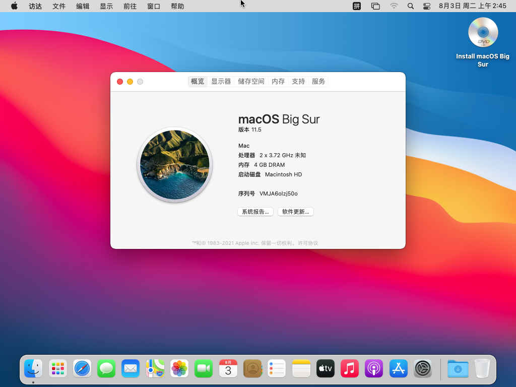 图文教程] 虚拟机安装 macOS 11 Big Sur 附镜像以及配置文件 - 哔哩哔哩