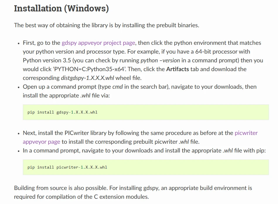 安装picwriter库(python的一个CAD库) - 哔哩哔哩