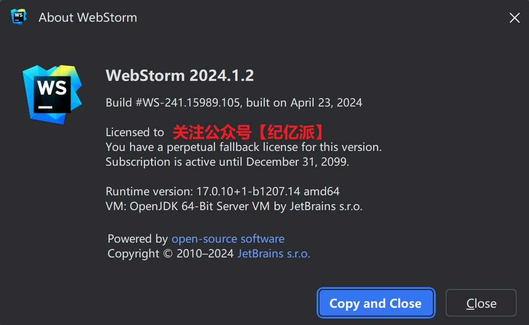 最新WebStorm2024.1.2破解版免费安装激活教程（附激活码）激活至2099年，亲测有效 - 哔哩哔哩
