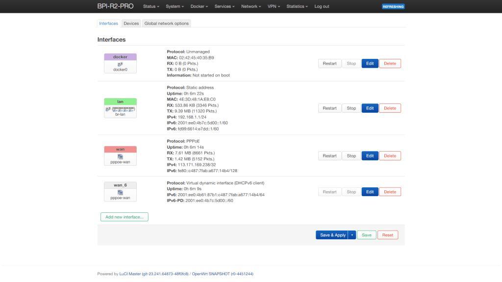 在 Banana Pi BPI-R2 PRO RK3568开源路由器上安装 OpenWrt 23 快照固件 - 哔哩哔哩