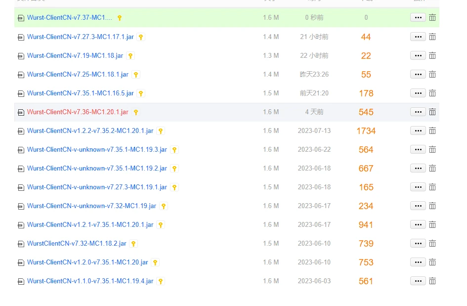 Wurst-ClientCN-v7.37-MC1.20.1 汉化发布 - 哔哩哔哩
