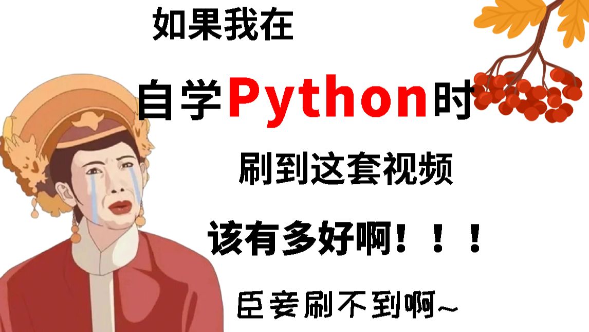 Python基础知识篇（自学必备） - 哔哩哔哩