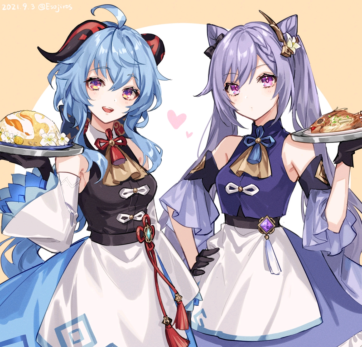 【病娇/刻晴，甘雨/原神】“旅行者，你会选谁？” - 哔哩哔哩