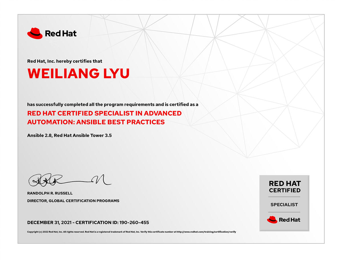 Red Hat Certified Architect In Infrastructure Level III - 哔哩哔哩