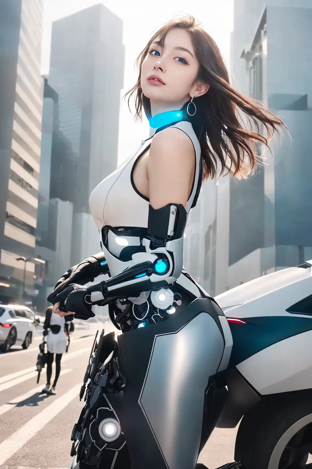 Ai绘画参数分享写实科幻ai机器人女友 哔哩哔哩